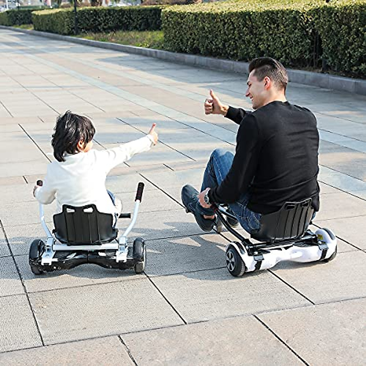 Camelmother Hoverboard Seat Attachment Transform Your Hoverboard into Go Kart for Kids or Adults,Adjustable Hoverboard Accessories for Self Balancing Scooter