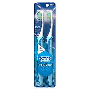 Oral-B Pulsar Vibrating Bristles Toothbrush , 4 Count - Medium (Colors May Vary)