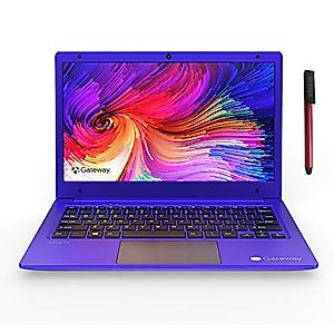 Gateway 11.6" FHD Ultra Slim Laptop Computer, AMD A4-9120e Up to 2.4GHz, 4GB DDR4 RAM, 64GB eMMC, Bluetooth 4.0, Webcam, USB Type-C, HDMI, Remote Work, Windows 10 S, BROAGE 64GB Flash Drive, Purple