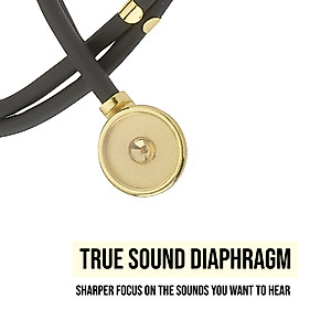ASA TECHMED Gold & Black Premium Sprague Rappaport Lightweight Dual Head Stethoscope | Adult, Pediatric, Infant Chestpiece + Accessory Pouch for Clincial, Doctor, Nurse