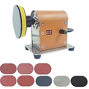 Electric Resin Polishing Machine, Adjustable Speed&Low Noise Resin Sanding and Polishing Kit with 32 PCS Sandpaper Sheets for Wood, Jewel, Plastics and Metal Polishing,DIY Crafts