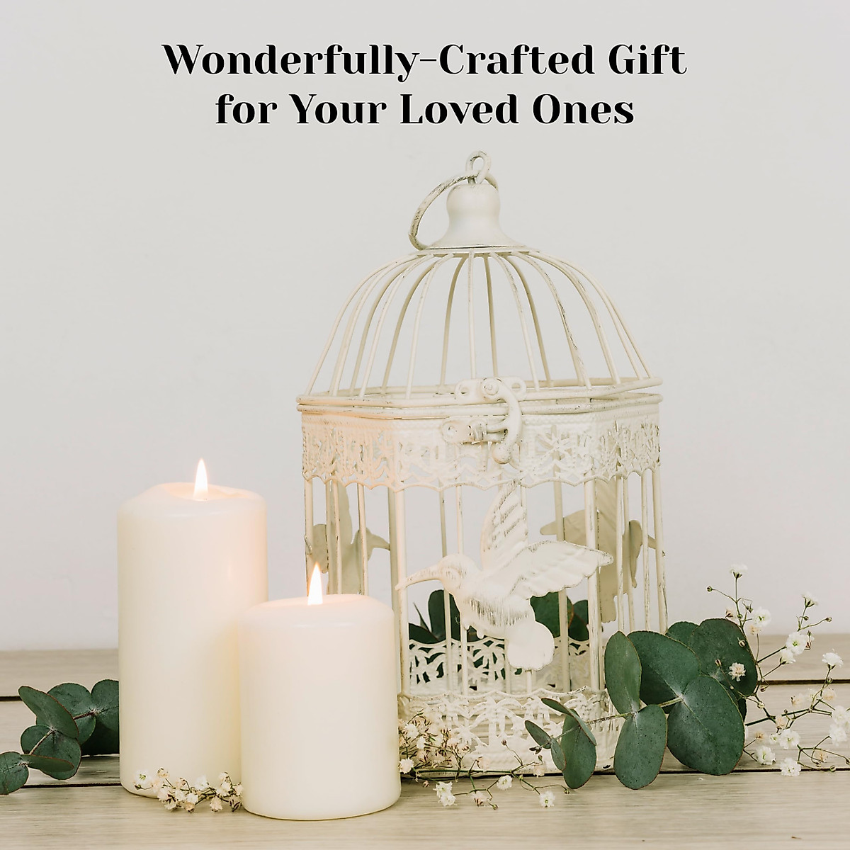 Unscented Pillar Candles - Set of 4 White Pillar Candles Made from Wax & Cotton Wick - 3x9” Slow Burning Candles for Emergency, Weddings, & Table Centerpieces - Tall Pillar Candles, PARNO