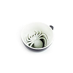 Creature Cups Spider Ceramic Cup (11 Ounce, Black Exterior) - Creepy Cups - Hidden Animal Inside Mug - Birthday, Halloween, Spooky Gift for Coffee & Tea Lovers
