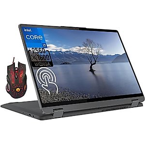 Lenovo 2023 Newest IdeaPad Flex 5 2-in-1 Laptop, 16" 2.5K WQXGA Touchscreen, Intel Core i7-1255U (10 cores), 16GB RAM, 512GB SSD, Intel Iris Xe Graphics, Wi-Fi 6, Backlit Keyboard, Windows 11 Home