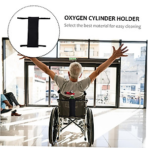 ERINGOGO 2 Pcs Oxygen Cylinder Buggy Bag Oxygen Cylinder Holder Oxygen Tank Holder for E Oxygen Tanks Adjustable Stand Mesh Backpack Oxygen Tank Pouch Handbag 600d Oxford Cloth Wheelchair