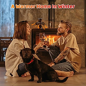Uniflasy Wood Stove Fan Heat Powered,123456