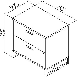 Bush Business Furniture Method Lateral File Cabinet-Assembled, White