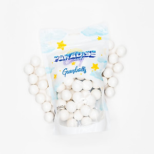 White Gumballs - White Candy For Baby Shower Candy - White Candy For Gender Reveal - White Candy For Birthday Party - White Candy For Candy Buffet - White Candy For Candy Table - White Gumball for Baby Shower, Gender Reveal, Birthday Party, Candy Buffet,