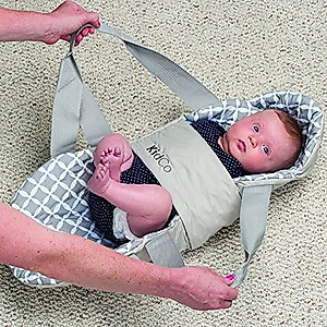 KidCo TR5101 SwingPod Unisex Travel Portable Polyester Nursery Swaddle Swing Blanket for Newborns and Babies, Gray Chevron Pattern