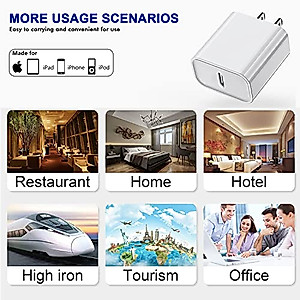 3Pack USB C Charger,Apple Charger Adapter,Fast iPhone Charger Block, Quick Fast Charging PD Adapter Plug 20W Power Delivery Type C Fast Charging Block for iPhone 14 13 12 11 iPad Pro/Air/Mini/AirPods