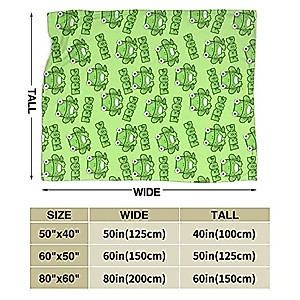 tiehrpr Frog Blanket Flannel Fleece Throw Blanket Kawaii Stuff for Bed Couch Sofa Chair 60"X50"