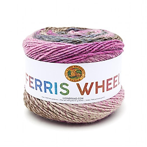 Lion Brand Yarn Ferris Wheel Yarn, Multicolor Yarn for Knitting, Crocheting, and Crafts, 1-Pack, Wild Violets