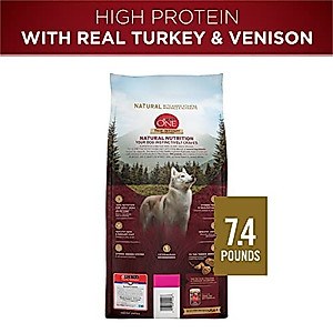 Purina ONE High Protein, Natural Dry Dog Food, True Instinct With Real Turkey & Venison - 7.4 lb. Bag