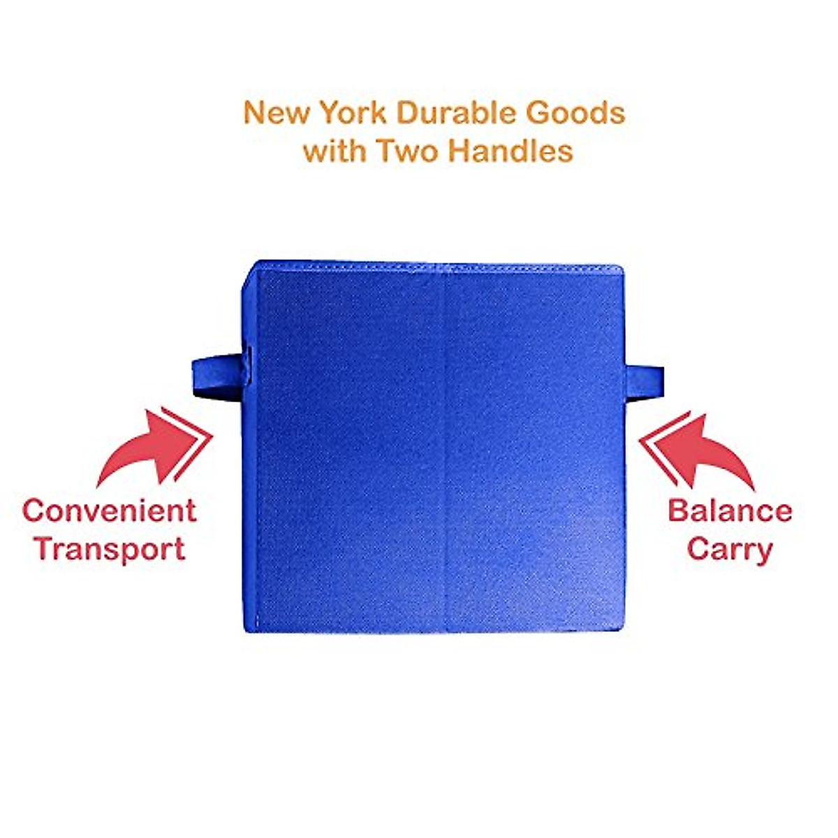 [10-Pack,Blue] Foldable Storage Cubes with Dual Handle Shelves Baskets Bins Containers Home Decorative Closet Two Handles Organizer Household Fabric Cloth Collapsible Box Toys Storages Drawer