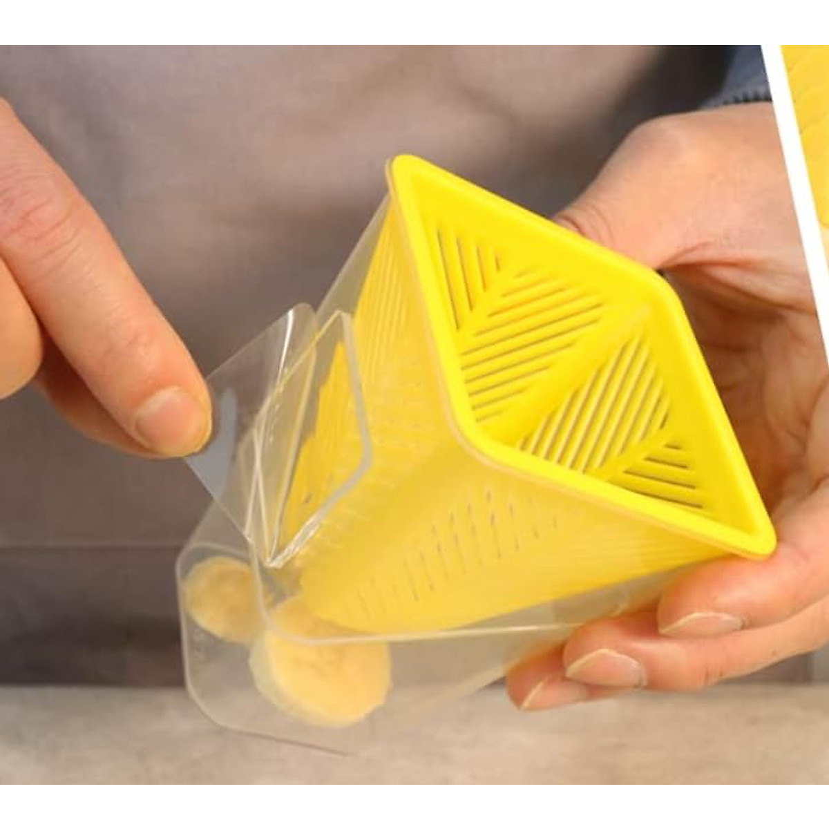 Voltup Fruit Fly Trap for Indoors Reusable with Sticky Pads Non-Toxic Funnel Fruit Fly Catcher Safe for Pets in House and Kitchen Easy to Use and Controls Fruit Flies with Natural Lure 4PCs