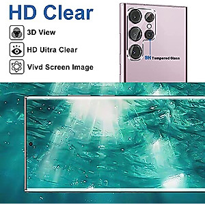 [3+2 Pack] Galaxy S23 Ultra Screen Protector,HD Clear Tempered Glass, Scratch Resistant, Bubble-Free, Camera Lens Protector, Samsung Galaxy S23 Ultra 5G 6.8 Inch Screen Protector Support Fingerprint Unlock