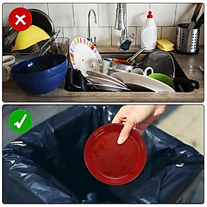 Coloch 200 Pieces 6 Inch Red Disposable Plates, Plastic Dessert Plates Bulk Round Party Plates Multi-Purpose Appetizer Plates for Cake, Dessert, Fruit, Barbecue, Party, Picnic, Wedding