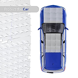 yalanle 10 Pieces Cat Repellent Indoor/Outdoor Mat Pet Deterrent Scat Mats with 20 Cable Ties, 40pcs Tape, Spike Deterrent Training Pet Mat for Pets Supplies ,16 x 13 Inch