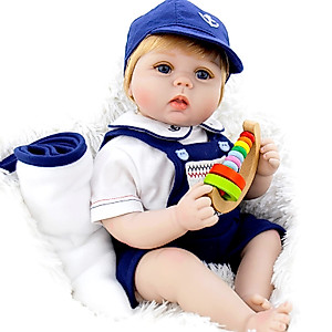 Milidool Reborn Baby Dolls, Lifelike Realistic Newborn Boy Doll, Gift for Grandma and Kids 3+