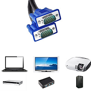 LFHUKEJI VGA, VGA-VGA Standard 15-Pin VGA Male to VGA Male Cable, 4.8Ft(3+5)