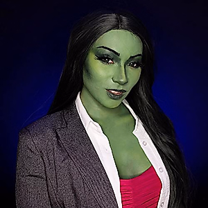 Graftobian Gamma-Jen: Attorney at Law She Hero Makeup Kit - Green Superhero Makeup for Cosplay & Halloween Costumes - Full Color Instructions