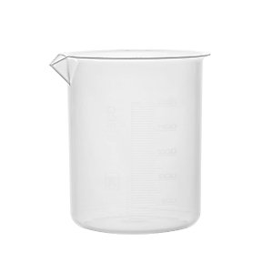 EISCO Plastic Beaker, 500ml - Polypropylene Plastic - Raised Graduations, Tapered Spout - Euro Design