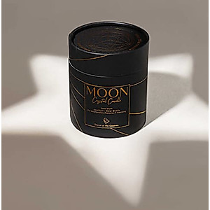 Healing Aromatherapy Crystal Candle| Amethyst and Clear Quartz| Lavender Essential Oil| Wood Wick| Black Soy Wax| Large 10.5 Oz Jar| for Manifestation, Stress Relief, and Magic| Luxury Gift Box|