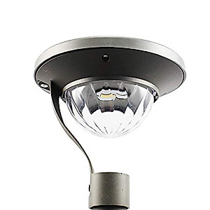 ZMY Solar Energy Waterproof Pillar Lighting Outdoor Black Acrylic Column Lamp Modern LED Ultra Bright Garden Post Light Lawn Landscape Home Pathway Illumination