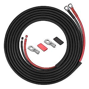 Geosiry 8 Gauge Battery Cable, 8 AWG Battery Cable Connect Battery and Charge Controller for RV Truck Motorcycle Marine Automotive Solar Panel (8AWG 16FT)