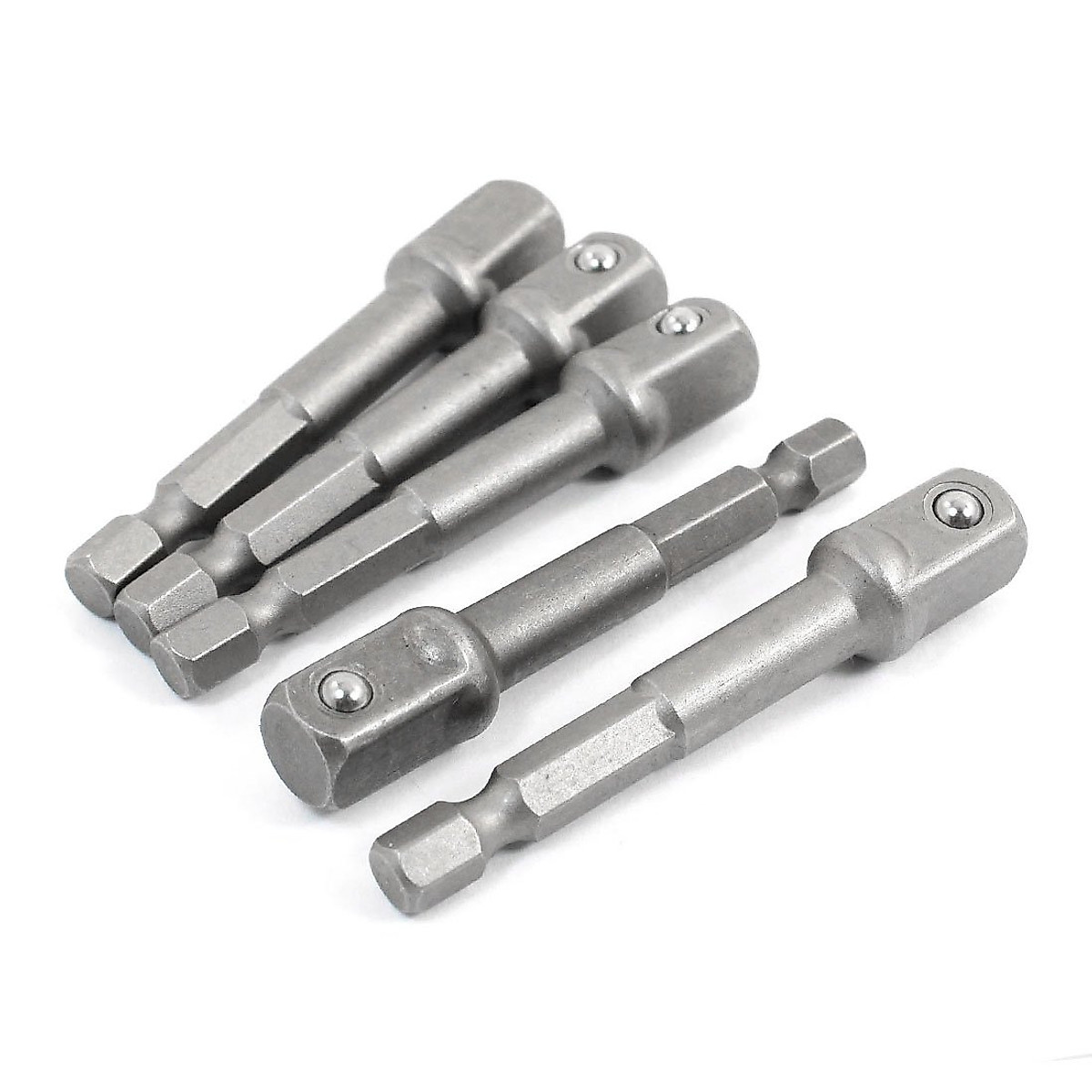 uxcell a14070900ux0286 1/4 Hex Shank 3/8 Square Socket Bit Adapter Drill Nut Driver Pack of 5