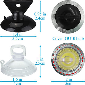 Light Bulb Changer Suction Cup Light Bulb Removal Tool 2 Size Bulb Remover MR16 GU10 Lamp Changer Head for Halogen Mini Track Lights and Range Hood(6PCS)
