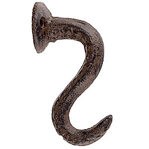 Brown Cast Iron Octopus Tentacle Metal Wall Hook With Hanging Hardware Bathroom Wall Towel Hook Nautical Theme Coat Hooks