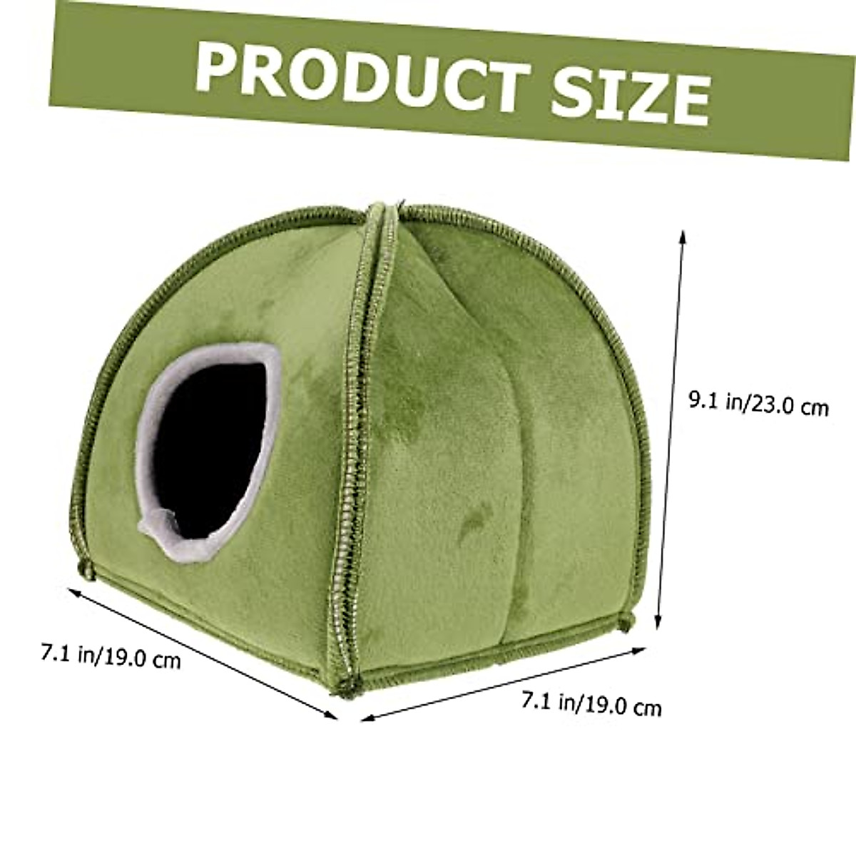 Ipetboom Ferrets Hamster 4pcs Cage Resting Pig Pet Place Breathable Accessories Small Sleeping Bedding Warm Comfortable Hideout Pets Guinea Animal Winter Warming Green Hut Plush Hedgehog Mini Bedding