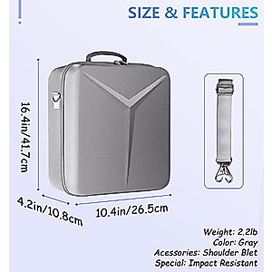 Hastraith Carrying Case for PSVR2 Console, Travel Bag with Built-in Zippered Pocket for Store Small Accessories, Portable Handbag with Shoulder Strap for PSVR2 Controller