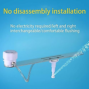 Generic Toilet Bidet Attachment A Non Electric Self Cleaning Water Sprayer with Adjustable Water Pressure Nozzle Angle Control(Color:A)