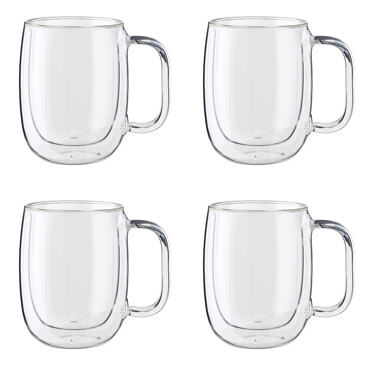 ZWILLING Sorrento Plus 4-pc Double Wall Glass , Insulated Coffee Mug, Clear