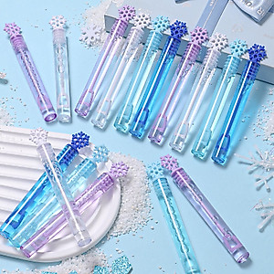 Winrayk 48Pcs Frozen Mini Bubble Wand Bubbles Party Favors for Kids Bubbles Bulk Birthday Gift Toy Prizes Valentine Christmas Wedding Snowflake Bubbles Frozen Party Favors Supplies Goodie Bag Stuffers