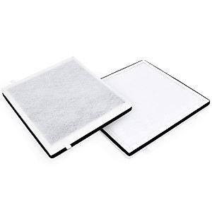 Flintar 2-Pack of True HEPA Replacement Filter Set, Compatible with InvisiClean Air Purifier Aura IC-5018, Aura II IC-5018, Sensa IC-5120, 3-in-1 Premium H13 Grade True HEPA Filter