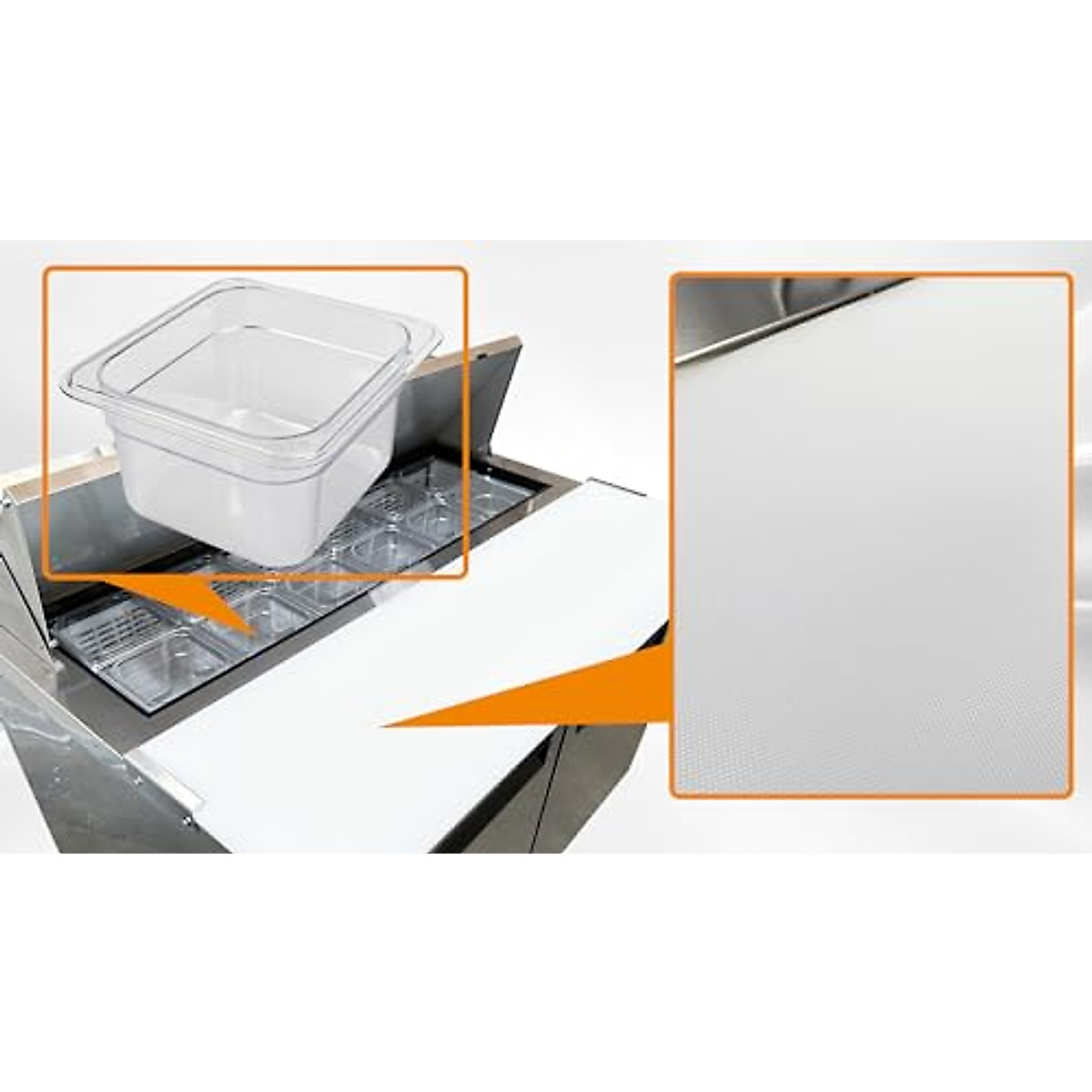 Elite Kitchen Supply Commercial Sandwich Prep Table Refrigerator, ETL NSF Salad Pizza Fridge Cooler, 48" W 11.47 cu.ft. Fan Cooling, Salad Bar with Cut Board for Buffet Restaurant, Bar, Shop