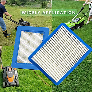 491588S Air Filter for Lawn Mower, 491588s 491588 Replacement Flat OEM Air Cleaner Cartridge Compatiable with Toro 20332, Craftsman 33644, 2 Packs