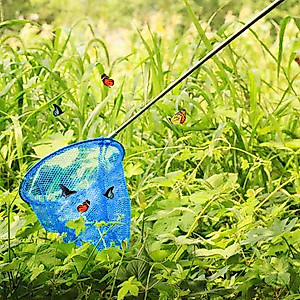 Kids Telescopic Butterfly Fishing Nets for Kids Catching Insect Net Outdoor Tools for Catching Bugs Fish Insect Ladybird, Extendable 34 Inches and Anti Slip Grip