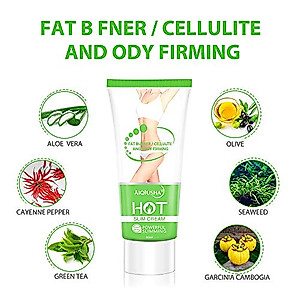 Hot Cream 2 Pack, Cellulite Slimming & Firming Cream, Body Fat Burning Massage Gel for Shaping Waist, Abdomen and Buttocks