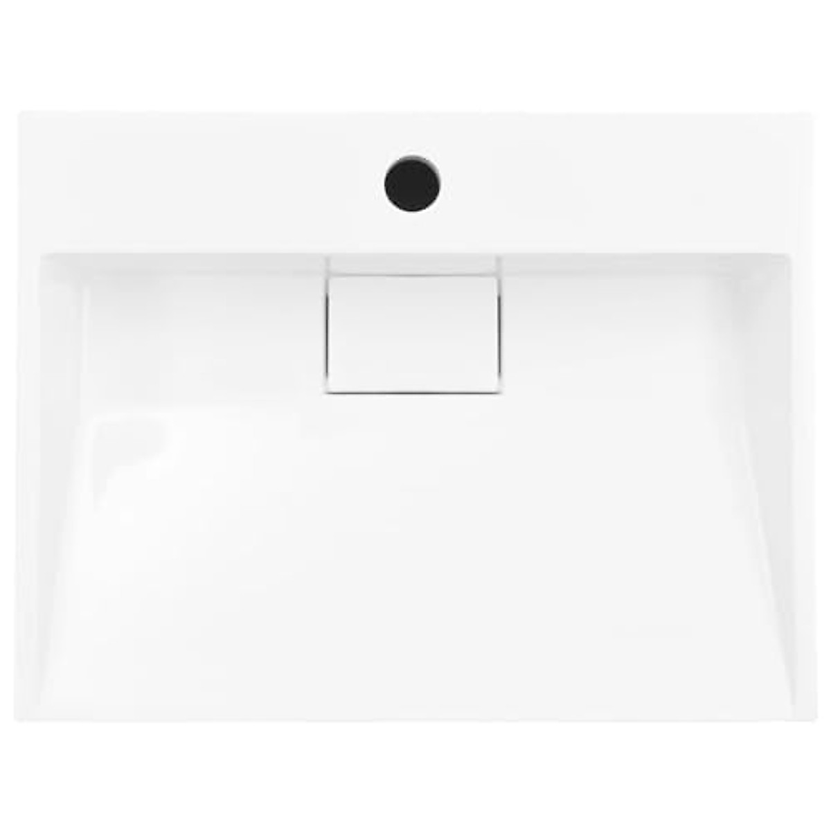 Wash Basin 19.7"x15"x5.1" Mineral Cast/Marble Cast White,Mineral Cast Vessel Sink: Chic and Timeless for Bathrooms and More Bath Fixtures，Bathroom Sinks