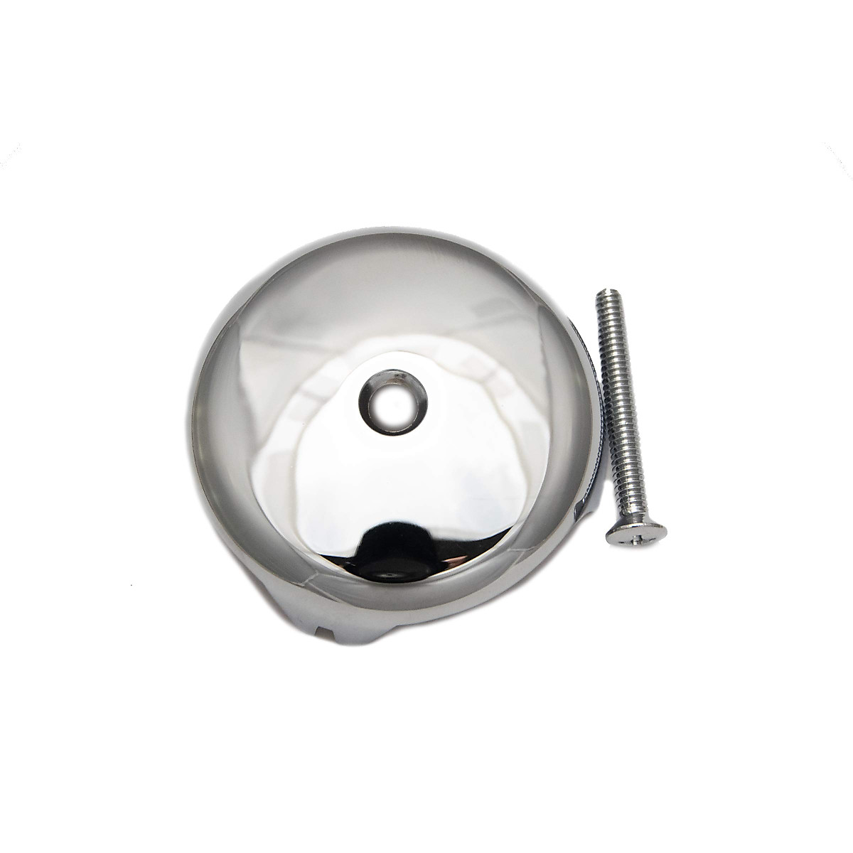 BlueVue Overflow Gasket Kit with 3-1/8" Overflow Cover for Stopping Tub Leaks, Chrome