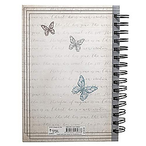 Spiralbound Journal Butterflies 2 Cor 5:17 Lg