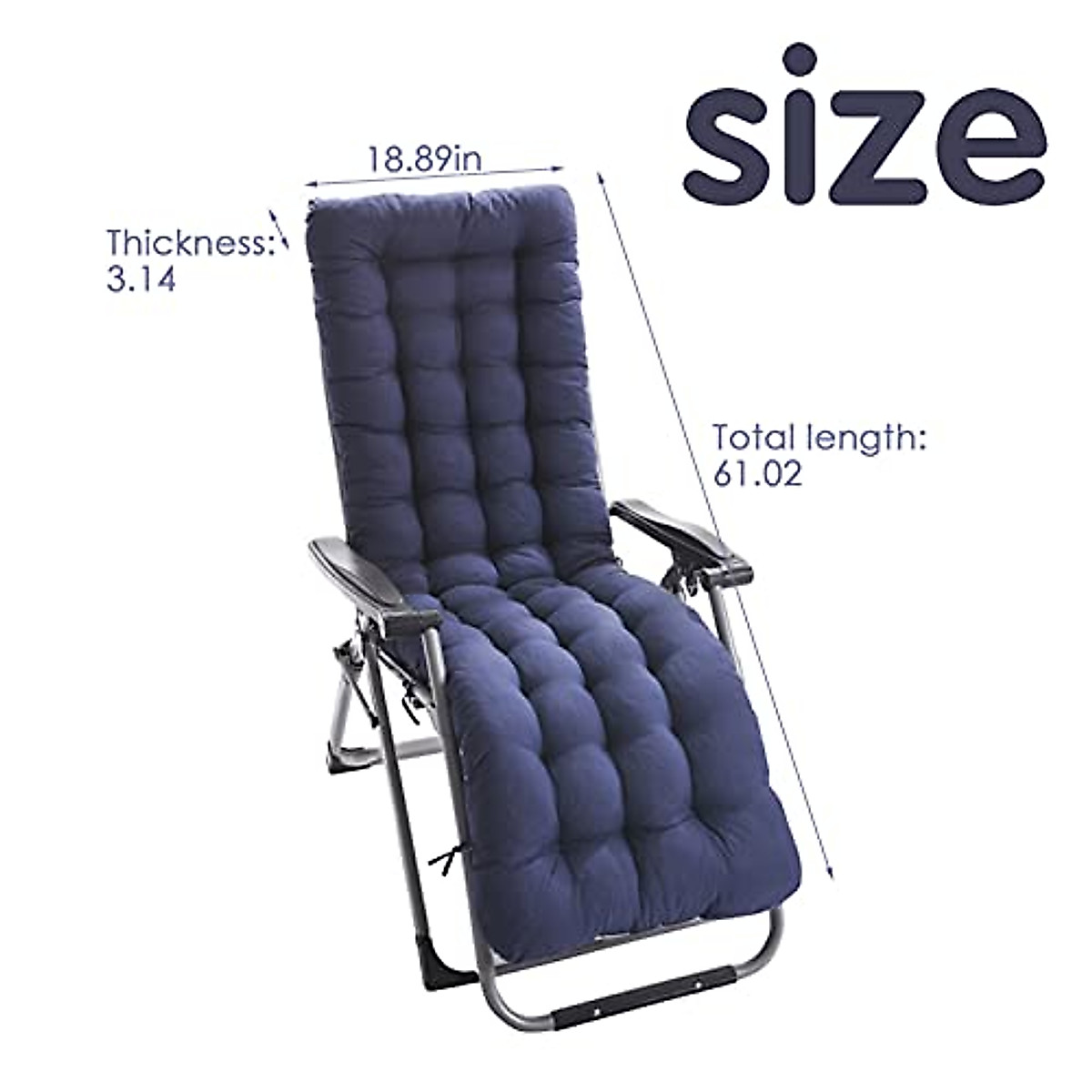 Beach High Sun Lounger Cushion Sunbed Pillows Cover Thick Chair Pads for Outdoor Garden Patio Back Chair Relaxer