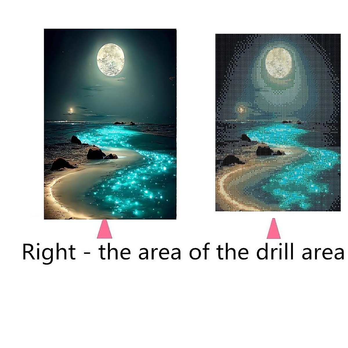 YOUYIDUN-5D DIY Diamond Art Kits,Magical Scenery Diamond Crystal Painting Kits Full Drill by Numbers,Diamond Rhinestone Cross Stitch Embroidery Painting for Kids Adults Gifts Home Wall Decorations-C