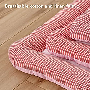 Dog Bed Mat - Soft Crate Mat with Anti-Slip - Pet Mattress for Dog/Cat Sleeping/2183 (Color : Pink)