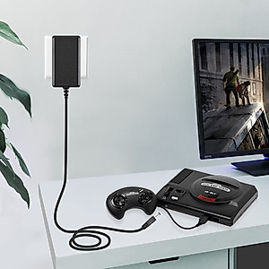 PKPOWER AC Adapter Charger for Sega Genesis System MK-1601 1601 MK-1602 1602 MK-1603, Power Supply for Jaguar 500273 Genesis 1 Model 1602