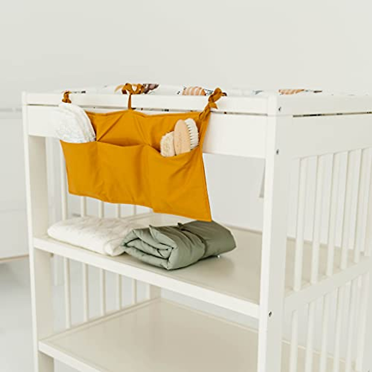 Natemia Baby Nursery Crib Organizer- Hanging Diaper Organizer for Crib - Made in Portugal